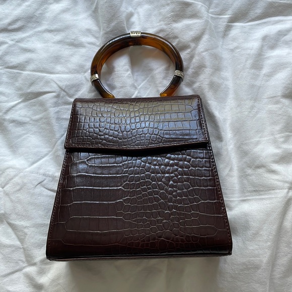Kenneth Jay Lane | Bags | Kenneth Jay Lane Bamboo Snakeskin Purse ...